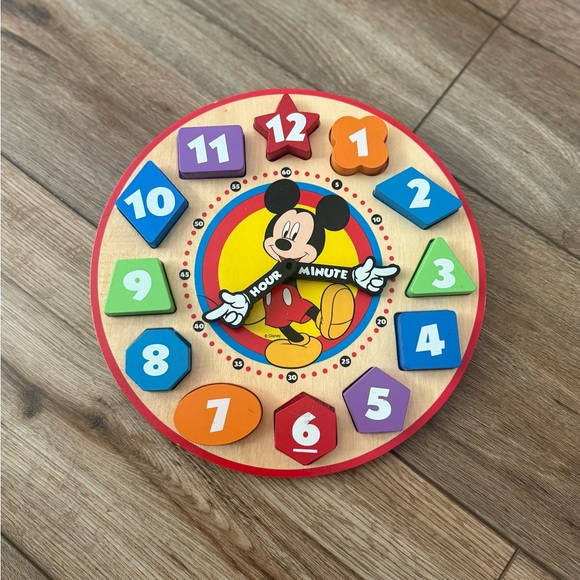 Disney | Toys | Disney Mickey Mouse Colorful Learning Clock Melissa ...